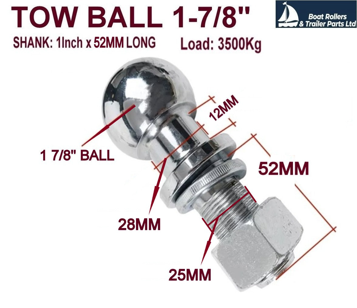 1 7/8’ COUPLING - 2000KG WITH AUSTRALIAN STANDARD AS4177.3 WITH TOWBAL ...