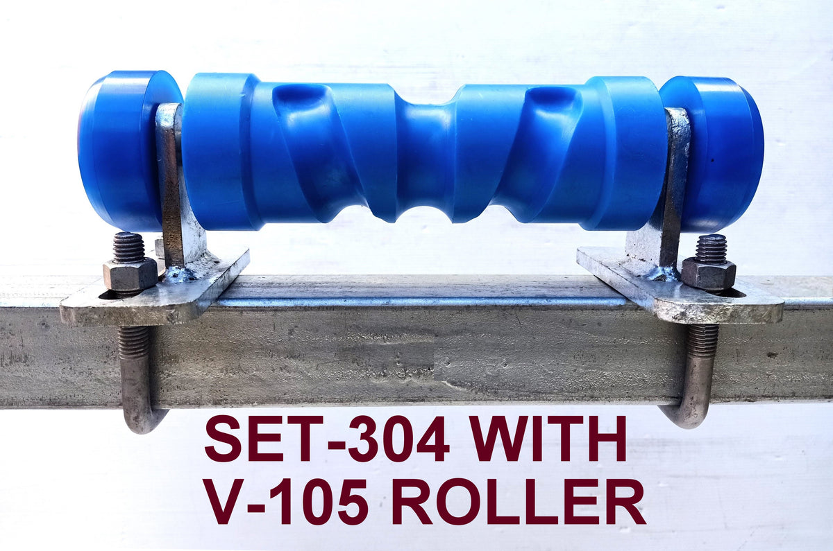 KEEL ROLLER- 200MM POLYETHYLENE ROLLERS WITH 'T' BRACKET TO SUIT 19MM ...