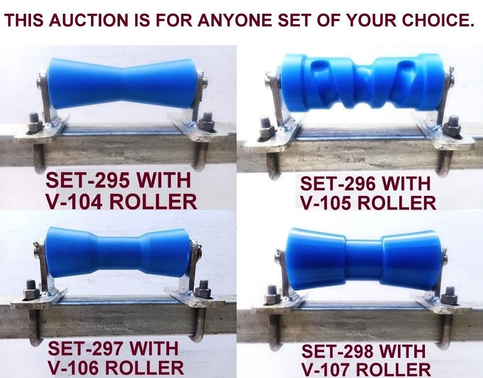 KEEL ROLLER- 200MM POLYETHYLENE ROLLERS WITH 'T' BRACKET TO SUIT 19MM ...