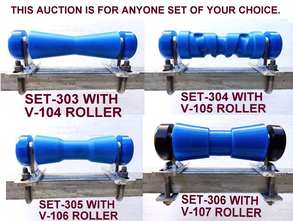 KEEL ROLLER- 200MM POLYETHYLENE ROLLERS WITH 'T' BRACKET TO SUIT 19MM ...